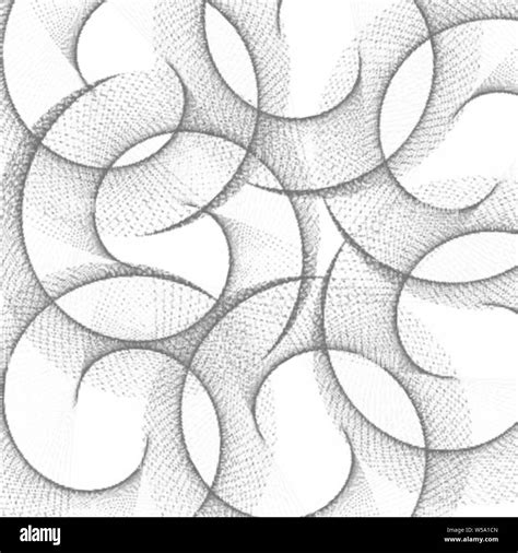 Grey Hand Drawn Pencil Circle Mesh Pattern On White Background Stock