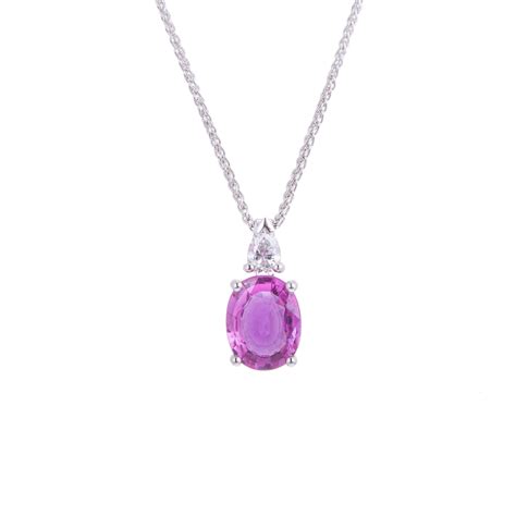 Pink Sapphire And Diamond Pendant Hancocks Jewellers