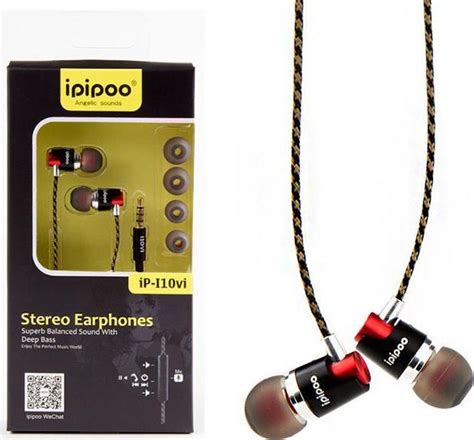 Ipipoo iP-i10vi In-ear Handsfree με Βύσμα 3.5mm Μαύρο | Skroutz.gr