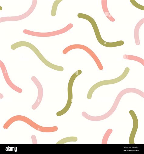 Abstract Squiggle Pattern Background Fun Modern Boho Design Element Of