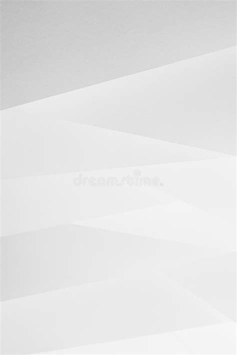 White Abstract Geometric Background With Soft Light Paper Inclined Vertical Lines Or Surfaces