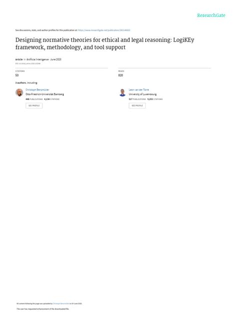 2020 Designing Normative Theories For Ethical And Legal Reasoning