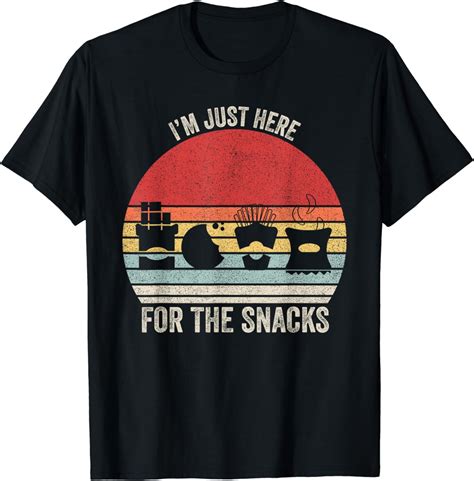 Vintage Retro Im Just Here For The Snacks Shirt Funny Snack T Shirt