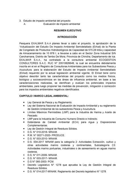 Estudio De Impacto Ambiental Del Proyecto Valeria Estudio De Impacto