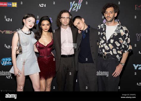 Lachlan Watson From Left Rachel Zegler Kyle Mooney Jaeden Martell And Evan Winter Attend A