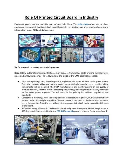PPT Role Of Printed Circuit Board In Industry PowerPoint Presentation