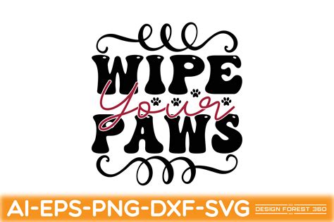 Wipe Your Paws Graphic By Design Forest 360 · Creative Fabrica