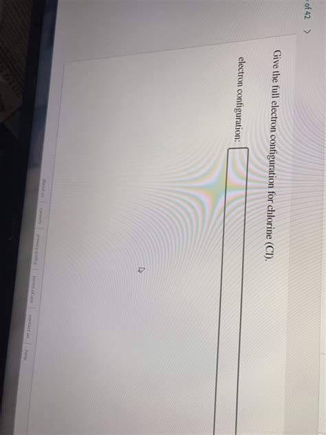 Solved Of 42 Give The Full Electron Configuration For