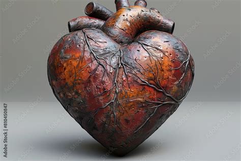 Intricate 3d Human Heart Model Realistic Anatomical Details And