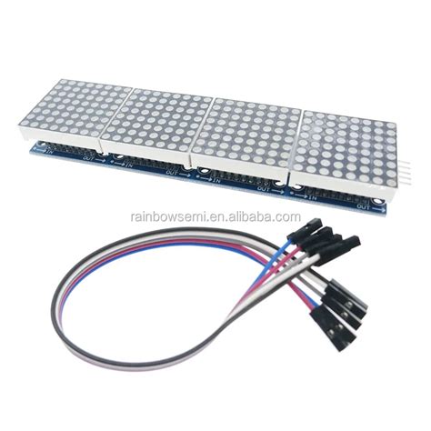 Max7219 Dot Matrix Module Microcontroller 4 In One Display With 5p Line