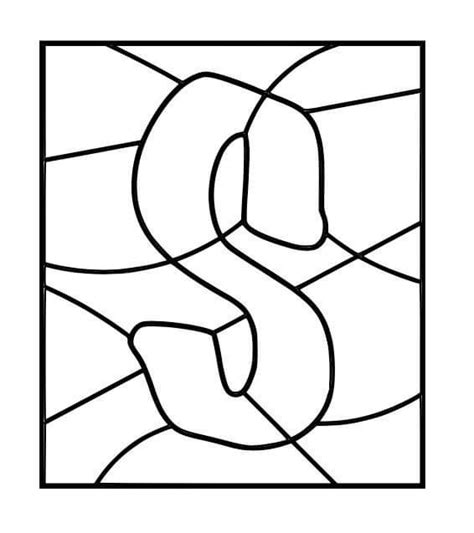 Stained Glass Letter S