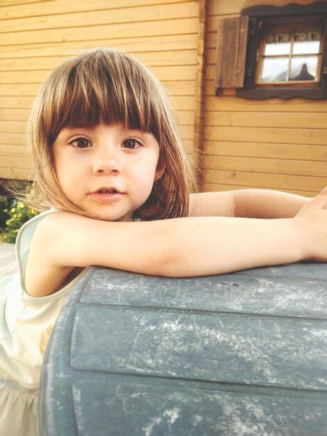 Premium Photo Portrait Of Girl Outdoors
