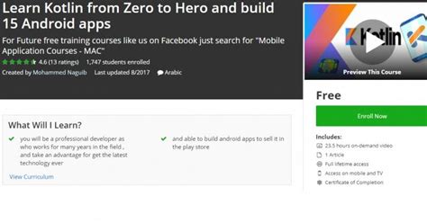 100 Off Learn Kotlin From Zero To Hero And Build 15 Android Apps