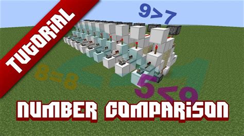 minecraft tutorial unary number comparison device youtube