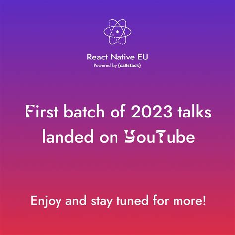 React Universe Conf On Linkedin Reactnativeeu2023 Rneu2023 Conferencetalks