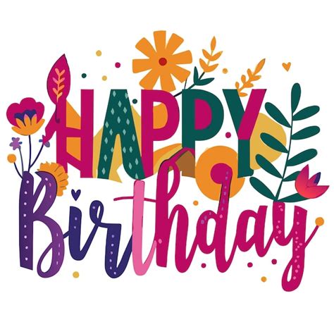 Premium Vector Happy Birthday Greeting Card Vector Illustration