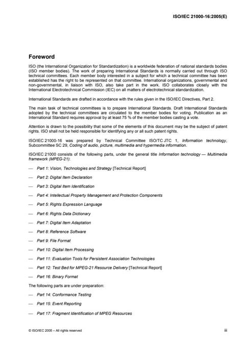 ISO IEC Information Technology Multimedia Framework MPEG Part Binary