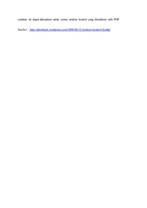 Struktur Kontrol Dalam Php PDF