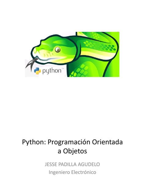 Python Programacion Orientada A Objetos Pdf