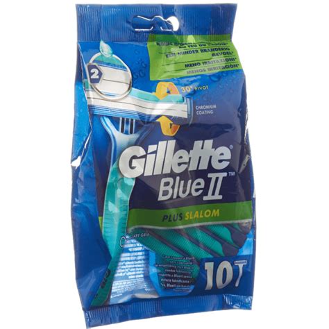 Buy Gillette Blue Ii Plus Slalom Disposable Razor 10 Pieces Kanela