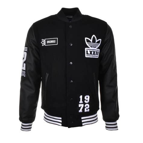 Adidas Originals Badge Bomber Black Mens Varsity Jacket 1972 Mens