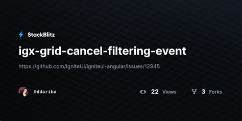 Igx Grid Cancel Filtering Event Stackblitz