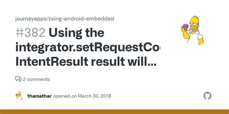 using the trequestcode 1 intentresult result will be
