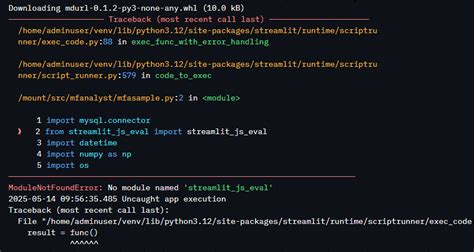 Modulenotfounderror No Module Named Streamlitjseval Community Cloud Streamlit
