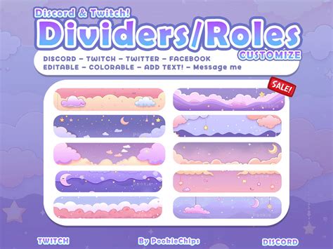 15x Banners Dividers Twitch Panel Discord By Pookiechipsdesigns