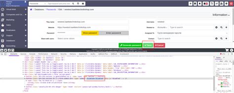 Bug When I Create New Or Edit Old Password In Databasepasswords The Button Save Is A Lock