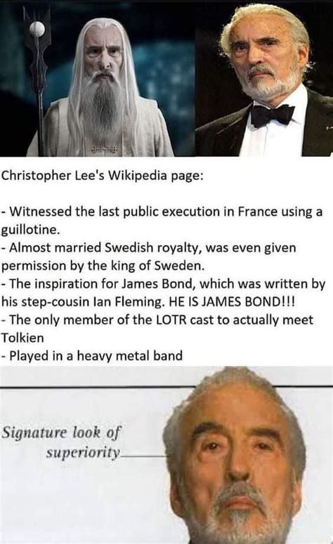 Count Dooku Was Played By The Ultimate Sigma Male Christopher Lee Is