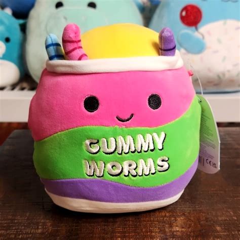 Squishmallows Toys Squishmallow Silver Gummy Worms Glow Blacklight Plush Toy Poshmark