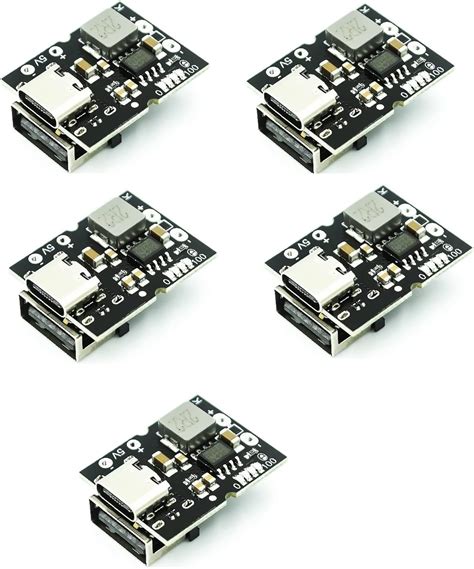 DollaTek 5 Stück Type C USB 5V 2A Aufwärtswandler Step Up Power Modul Schutzplatine für