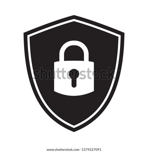 Shield Security Lock Symbol Protection Safety Stock Vector Royalty