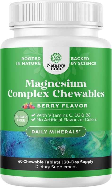 Amazon Com Vital Rise Magnesium Ashwagandha Chewable Tablets For Adults High Absorption
