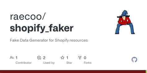 Github Raecoo Shopify Faker Fake Data Generator For Shopify Resources