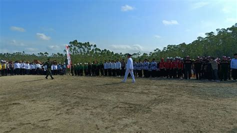 Foto Suasana Khidmat Pelaksanaan Upacara Bendera Di Ikn Nusantara Regional