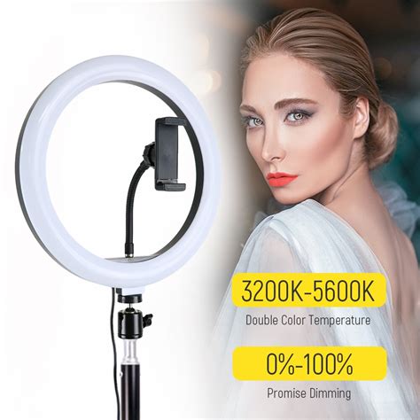 LED Selfie Ring Light With Tripod For Phone Makeup Smart Devices Mobile Accessories