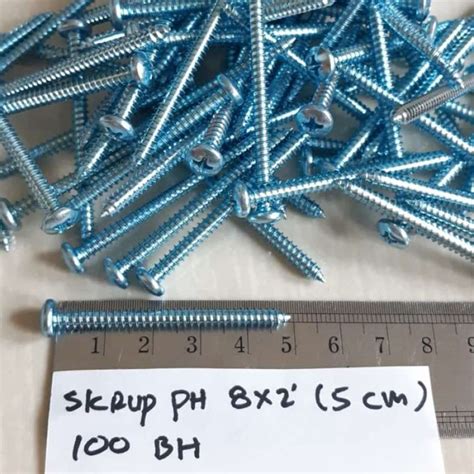 Promo Skrup Kepala Bulat 8x2 5cm Sekrup Taping Ph 8 X 2 Per 100pcs