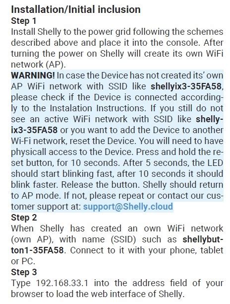 Shelly Button 1 Shelly Button 2 Setup Reset And Installation