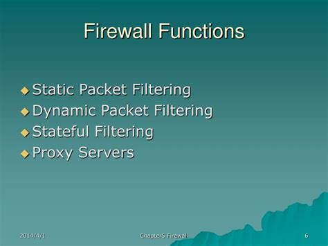 Ppt Chapter5 Firewall Powerpoint Presentation Free Download Id 628901
