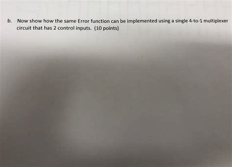 B Now Show How The Same Error Function Can Be Chegg