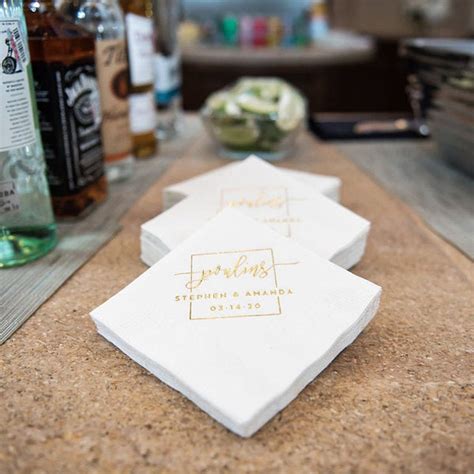 Modern Monogram Wedding Reception Napkins Gb Design House