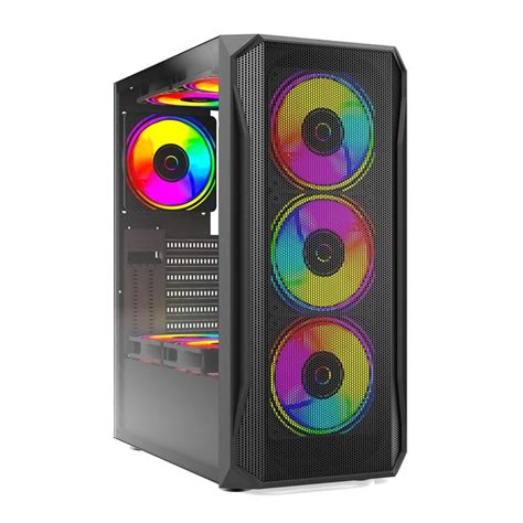 Arktek I1107 Mesh 4 Fan Argb Pc Case With 650w Power Supply Elhamd