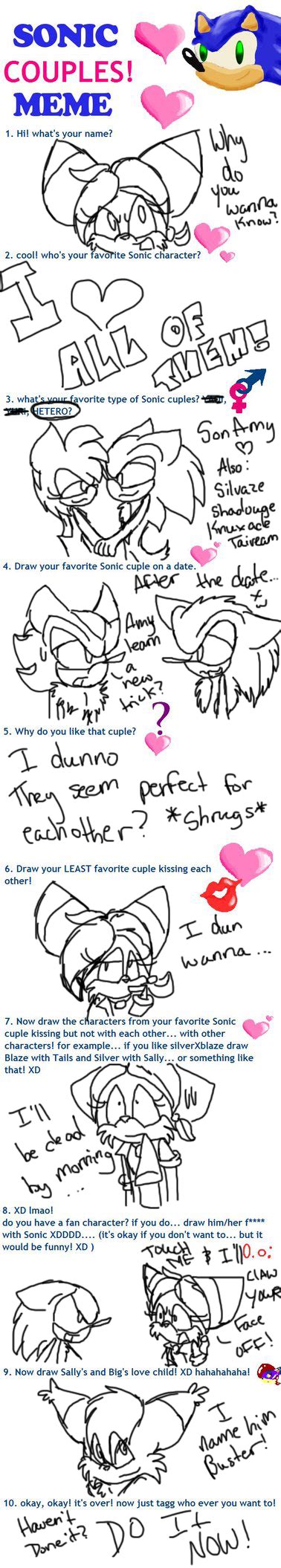 Sonic Couples Meme By Neonflower On Deviantart
