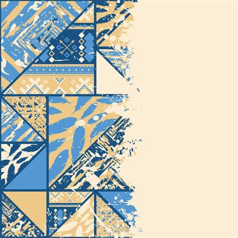 Premium Vector Boho Abstract Grunge Frame