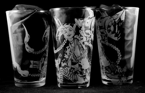 Jinx League Of Legends Laser Engraved Pint Glass Clinksdrinks