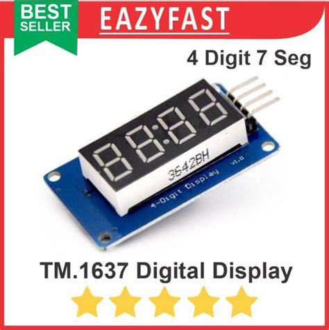 modul tm1637 4 digit 7 seven segment 4x max7219 7s led display module lazada indonesia