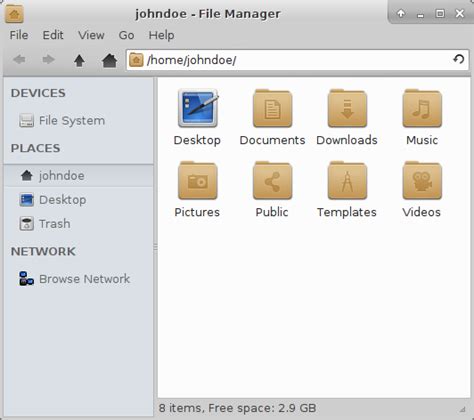 Xfcethunar412the File Manager Window Xfce Docs