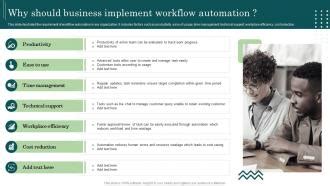Why Should Business Implement Workflow Automation Workflow Automation